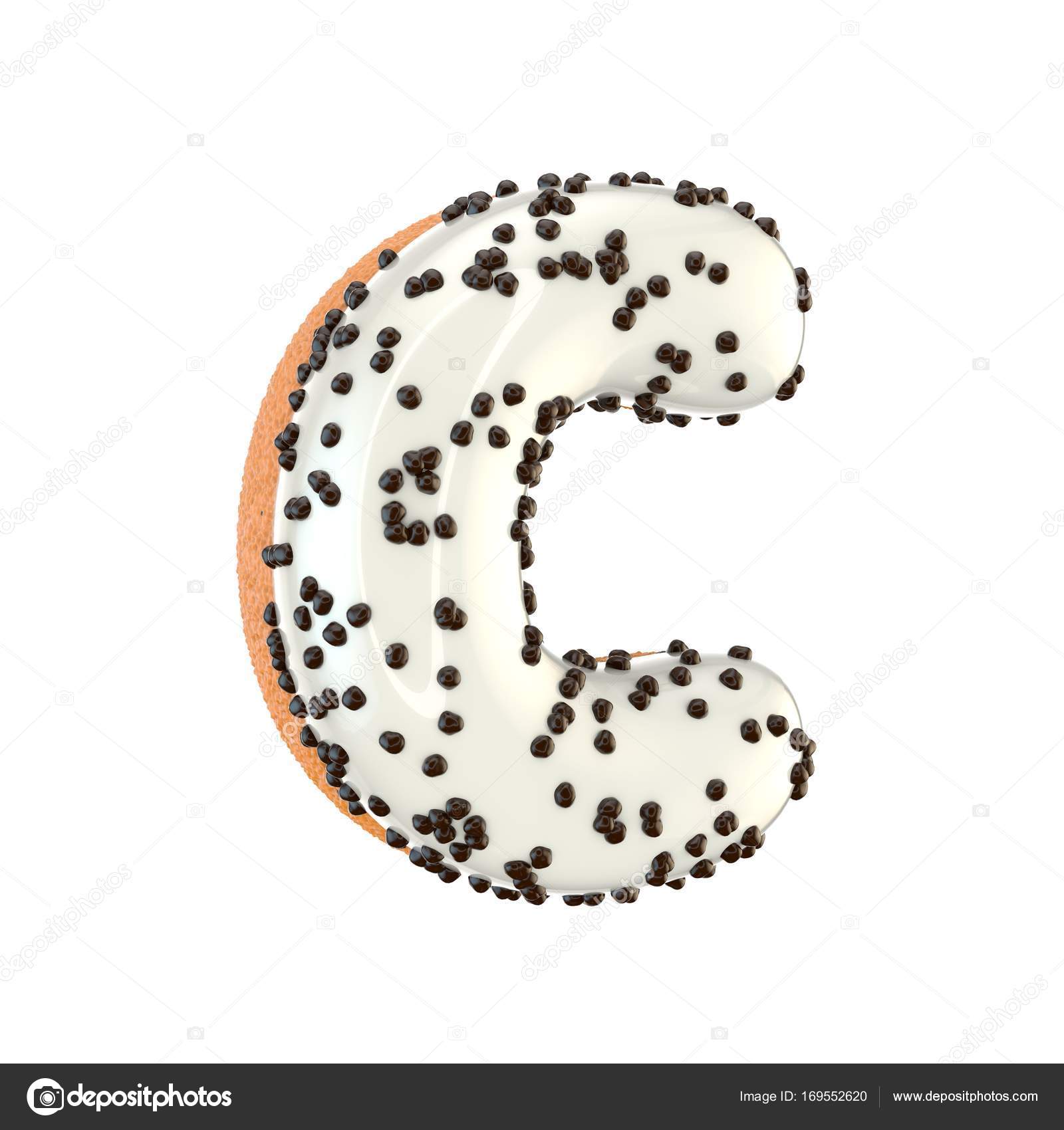 Donut letter C uppercase Stock Photo by ©whitebarbie 169552620