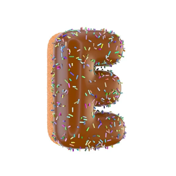 Donut letter E uppercase — Stock Photo © whitebarbie #169552938
