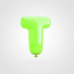 Balloon letter t lowercase Stock Photo by ©whitebarbie 173528778