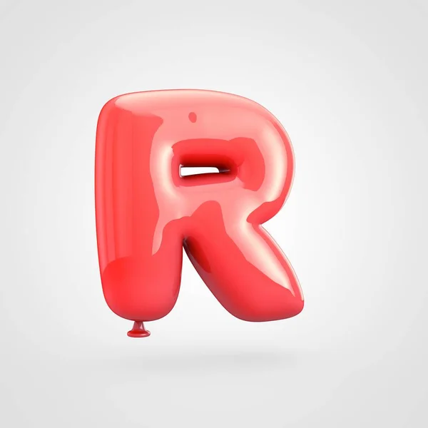 Metallic red paint letter R — Stock Photo © whitebarbie #128471424