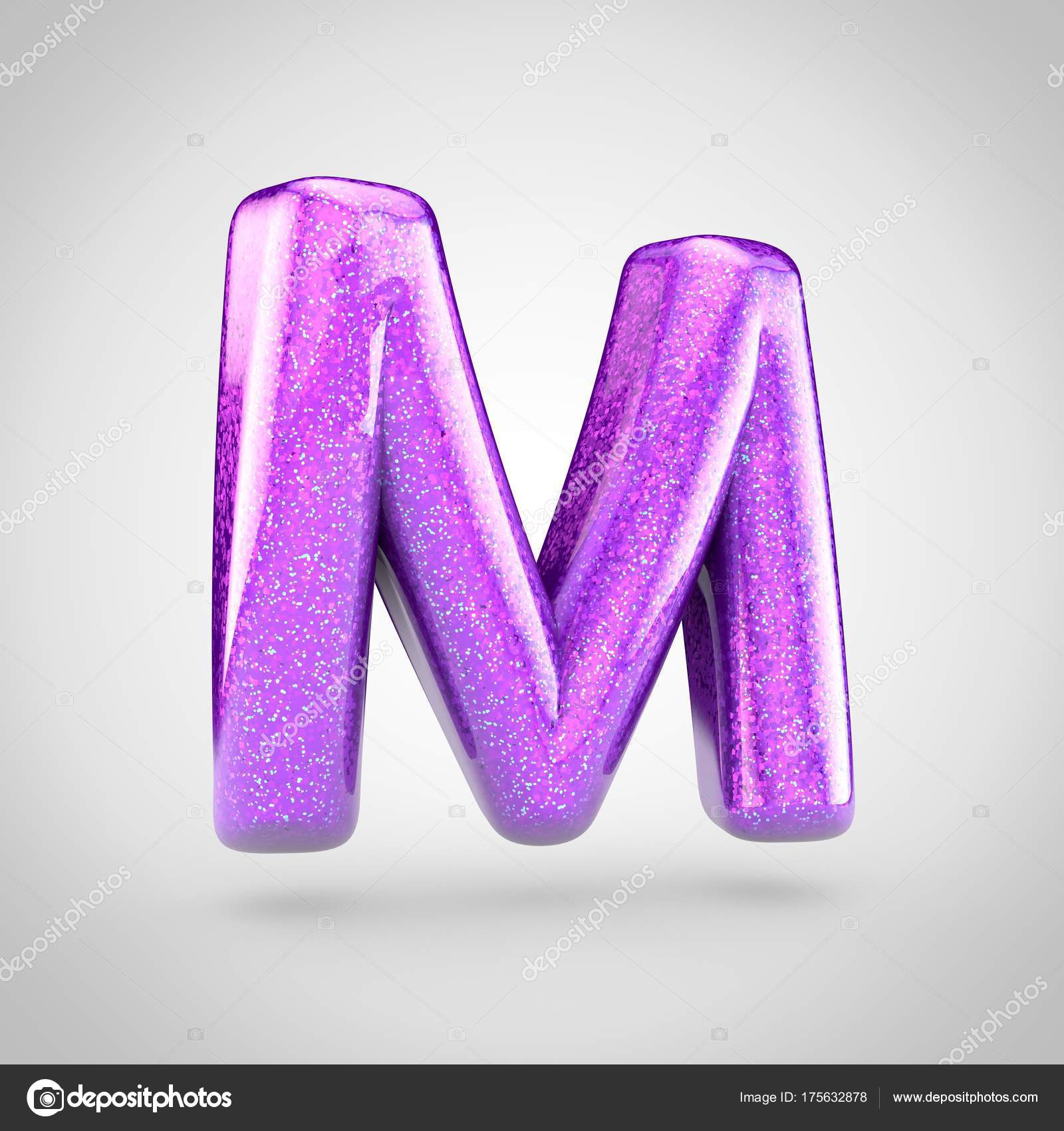 Purple Letter M