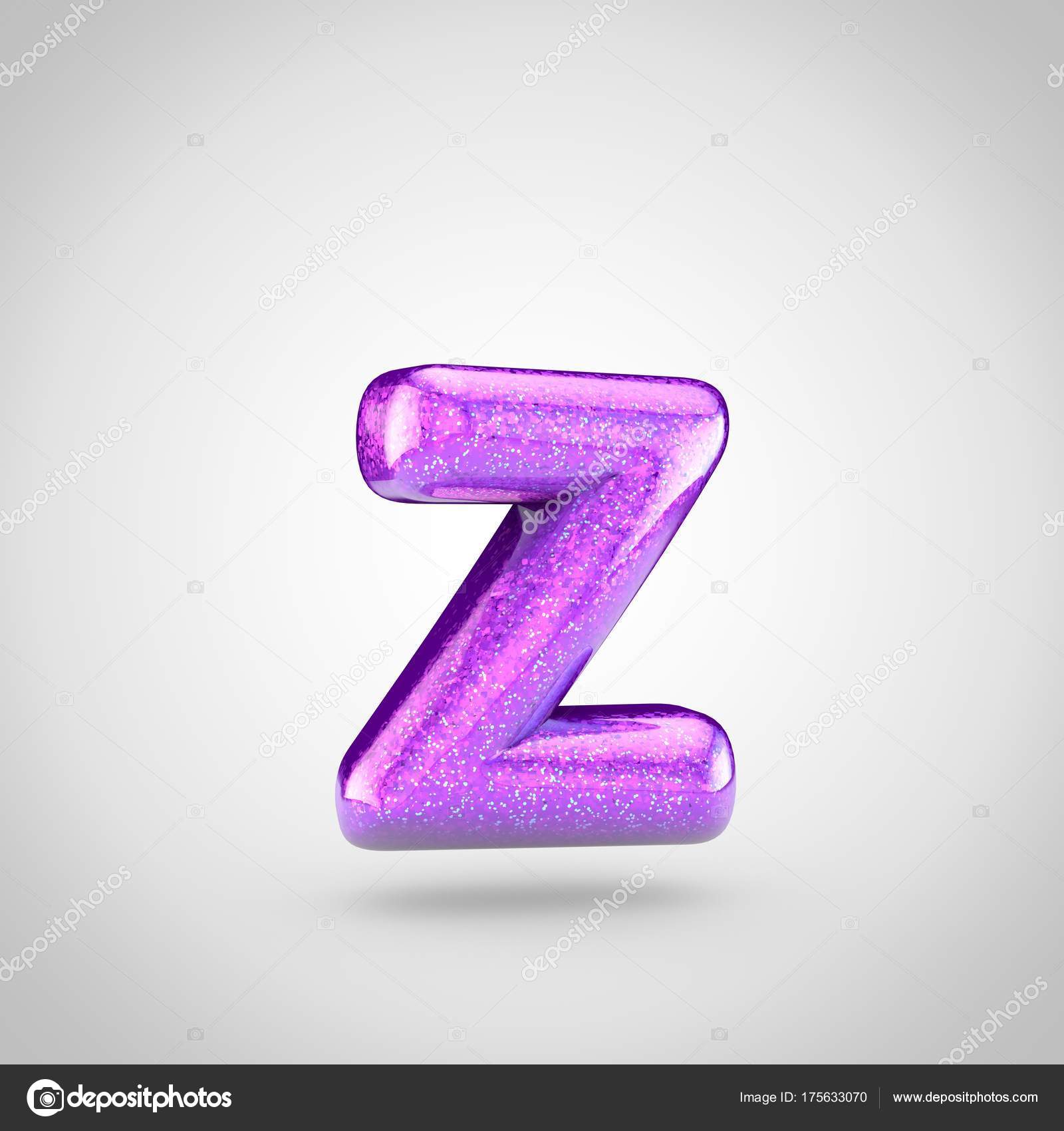 Render Glossy Violet Font Glint White Background Glittering Lowercase ...