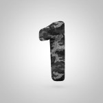 Camouflage Number Render Font Camouflage Texture Isolated White ...