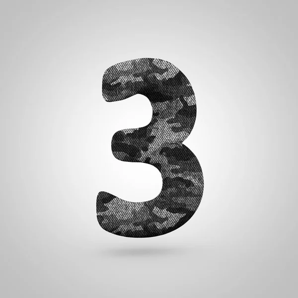 Camouflage Number Render Font Camouflage Texture Isolated White ...