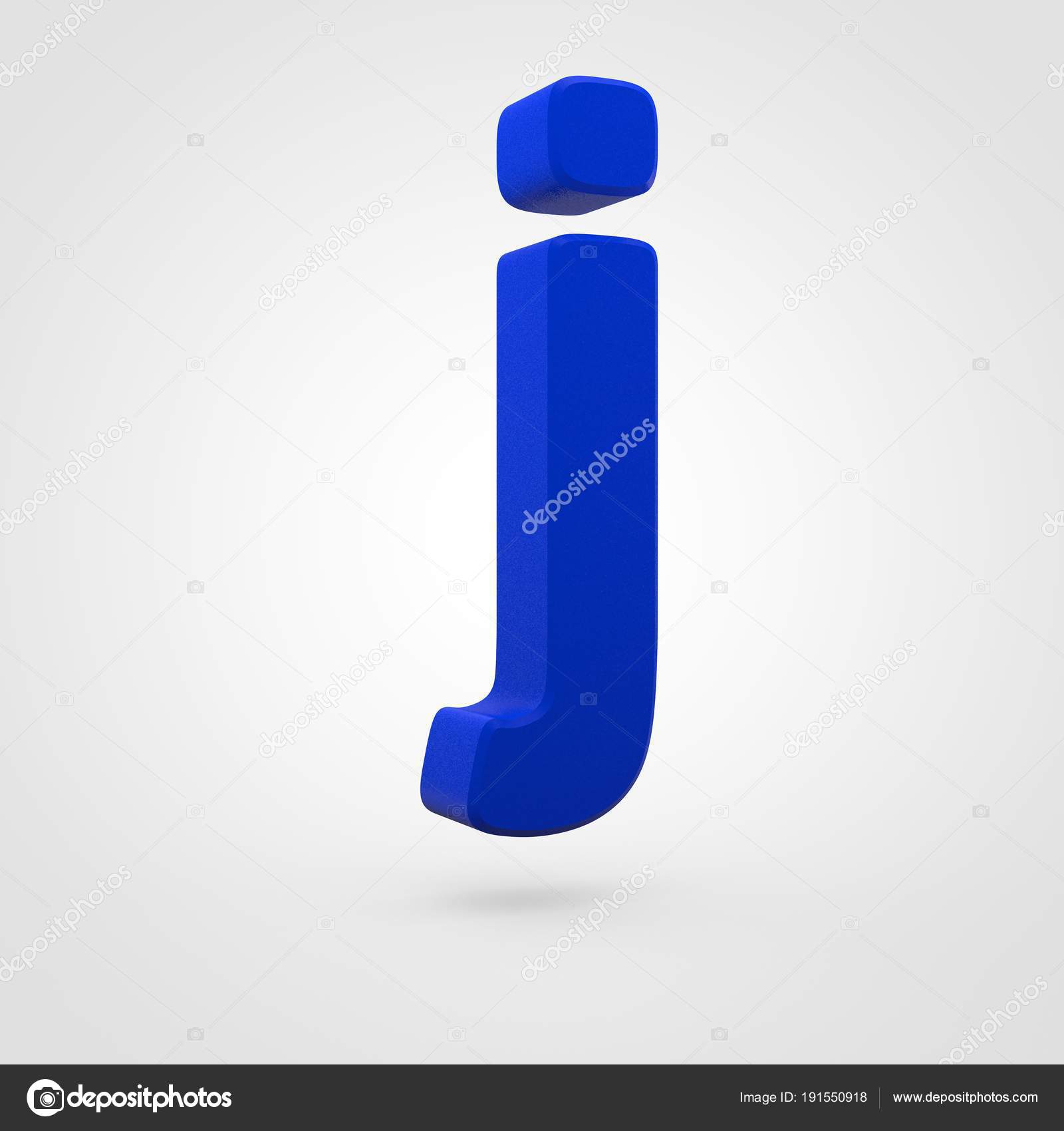 Blue Plastic Letter Isolated White Background — Stock Photo ...