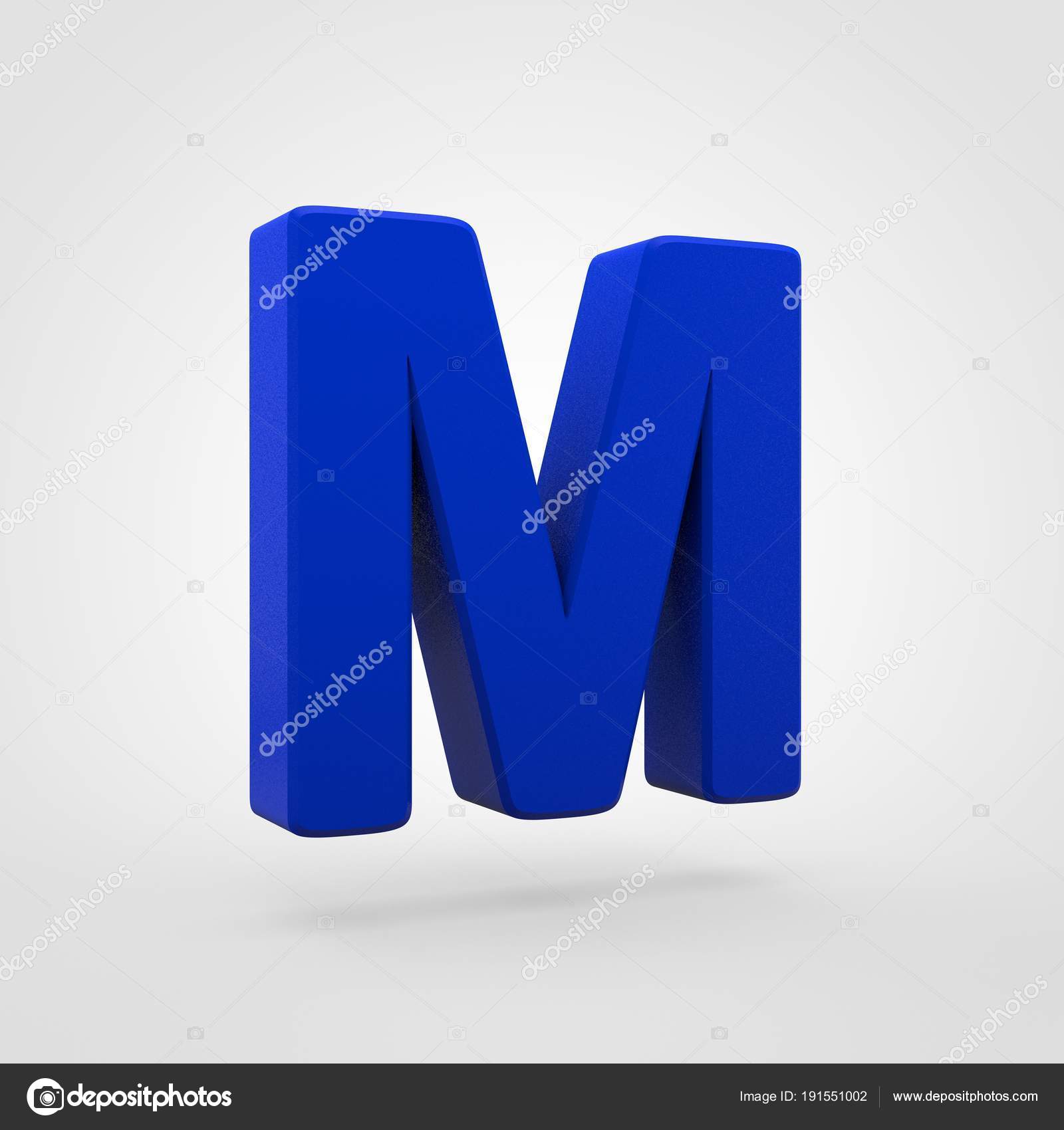 Blue Plastic Letter Isolated White Background — Stock Photo ...