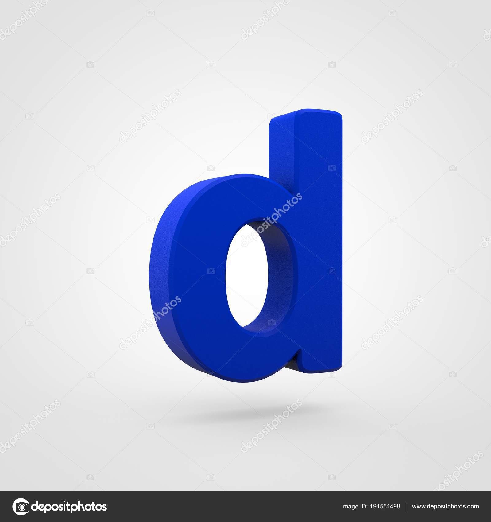 Blue Plastic Letter Isolated White Background — Stock Photo ...