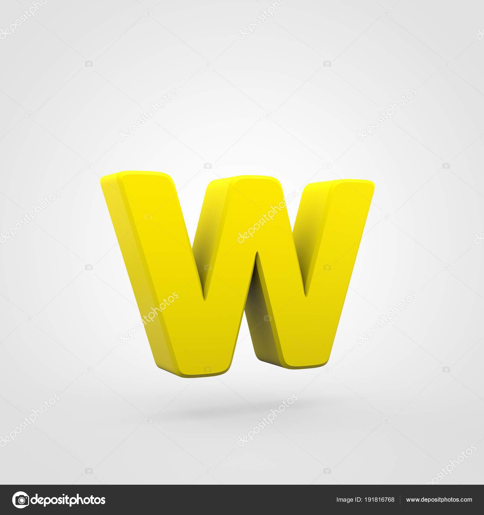 Yellow Plastic Letter Isolated White Background — Stock Photo ...