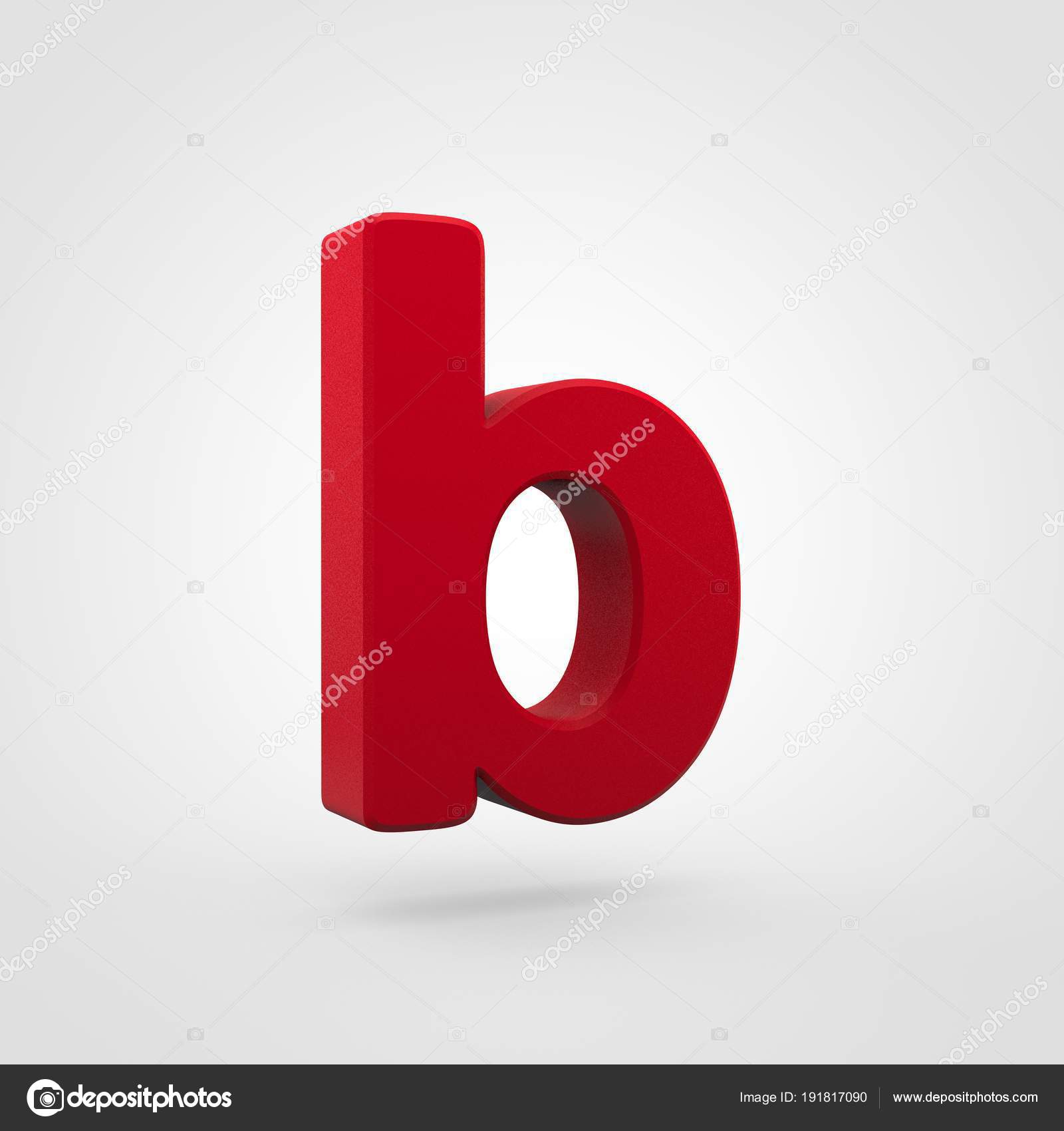 Red Plastic Letter Isolated White Background — Stock Photo ...