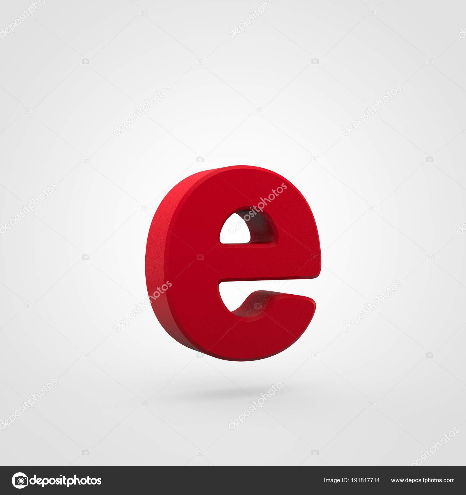 Red Plastic Letter Isolated White Background Stock Photo by ...