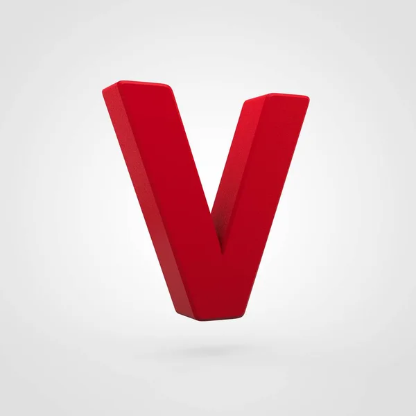 Volumetric Glossy Red Lowercase Letter Isolated White Background ...