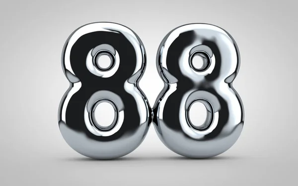 Black glossy balloon number 88 isolated on white background. — Stock ...