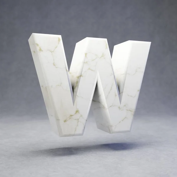 White Marble Letter Uppercase Concrete Background Rendered Glossy Stone ...