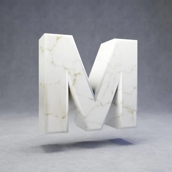 White Marble Letter Uppercase Concrete Background Rendered Glossy Stone ...