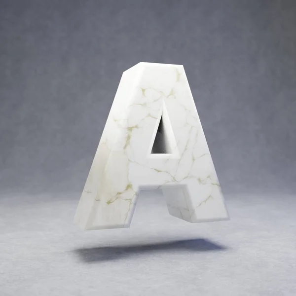 White Marble Letter Uppercase Concrete Background Rendered Glossy Stone ...