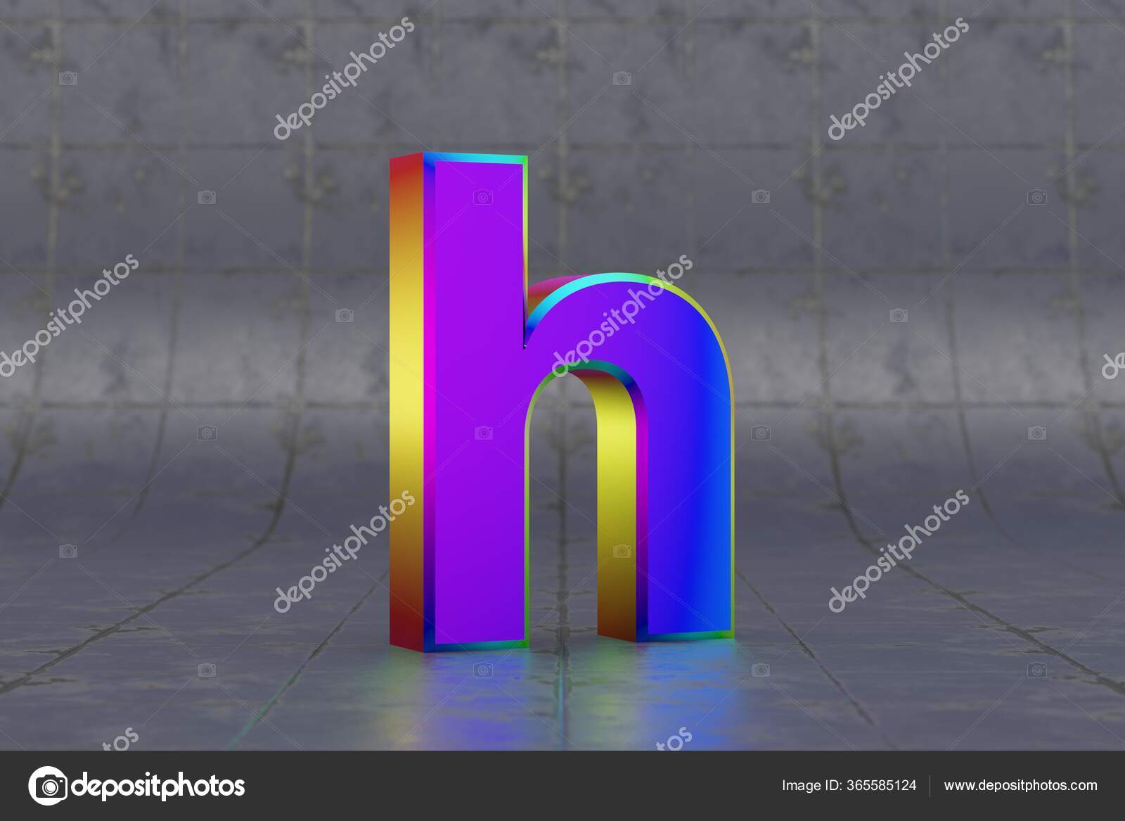 Multicolor Letter Lowercase Glossy Iridescent Letter Tile Background ...