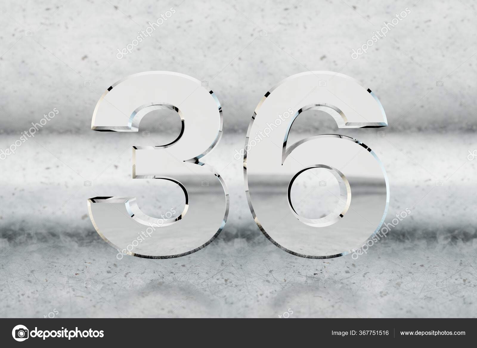 Chrome Number Glossy Chrome Number Scratched Metal Background Metallic ...