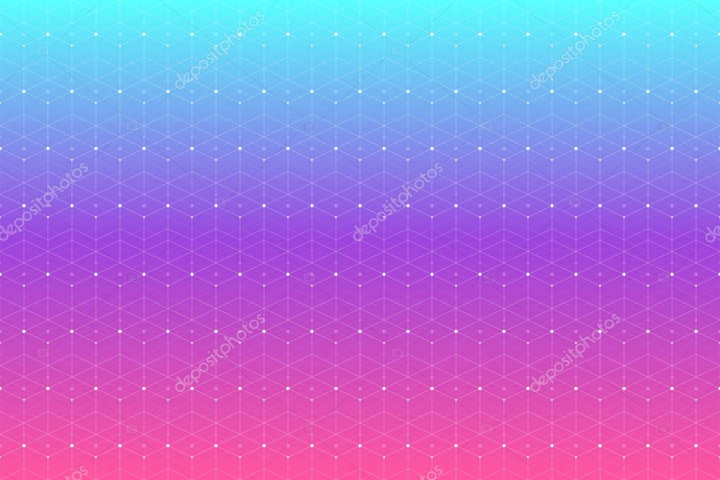 Patrón geométrico con líneas y puntos conectados. Conectividad gráfica ...