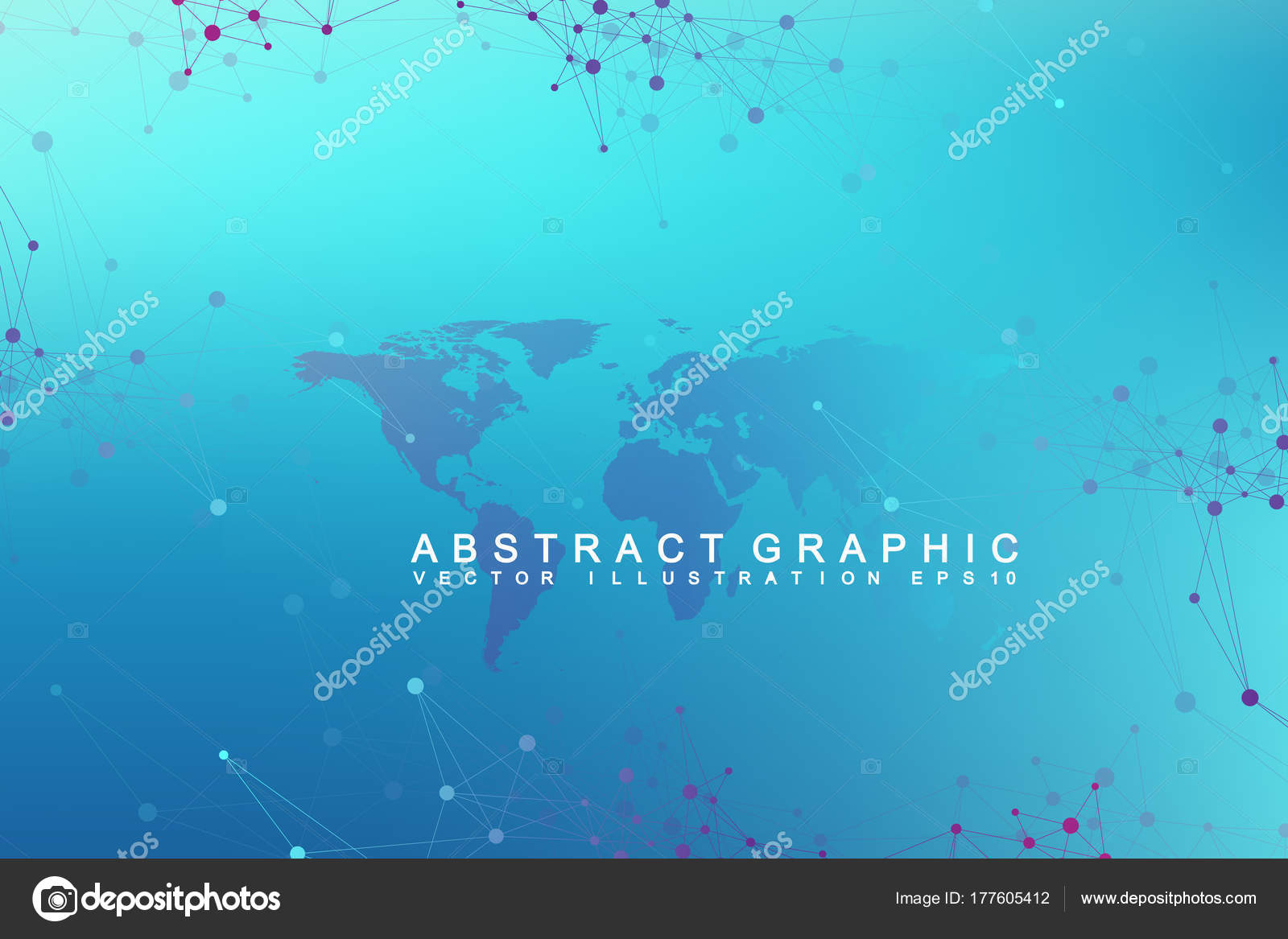 Political World Map with global technology networking concept. Digital ...