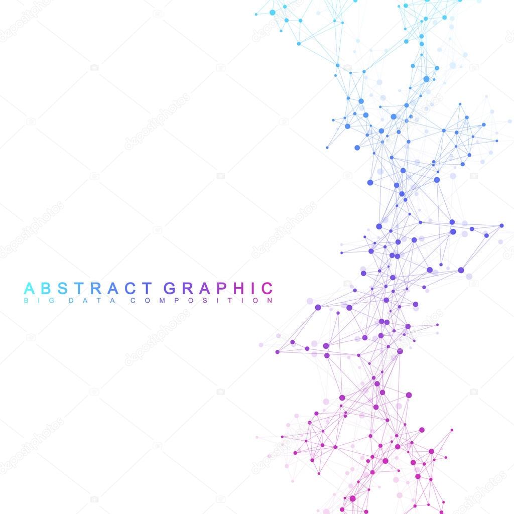 Comunicación geométrica de fondo gráfico. Complejo de macrodatos con ...