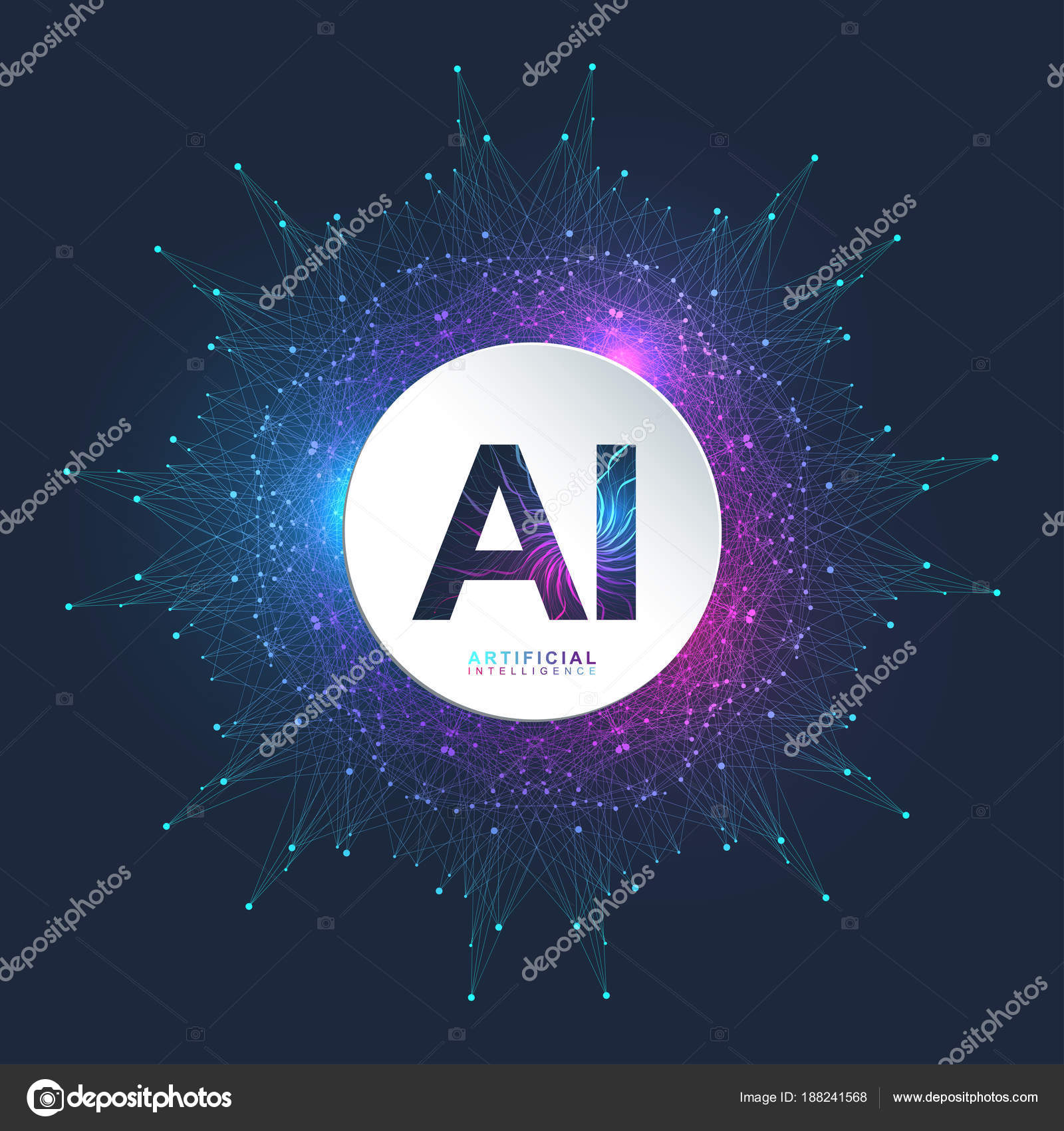 Artificial Intelligence Logo. Artificial Intelligence and Machine ...