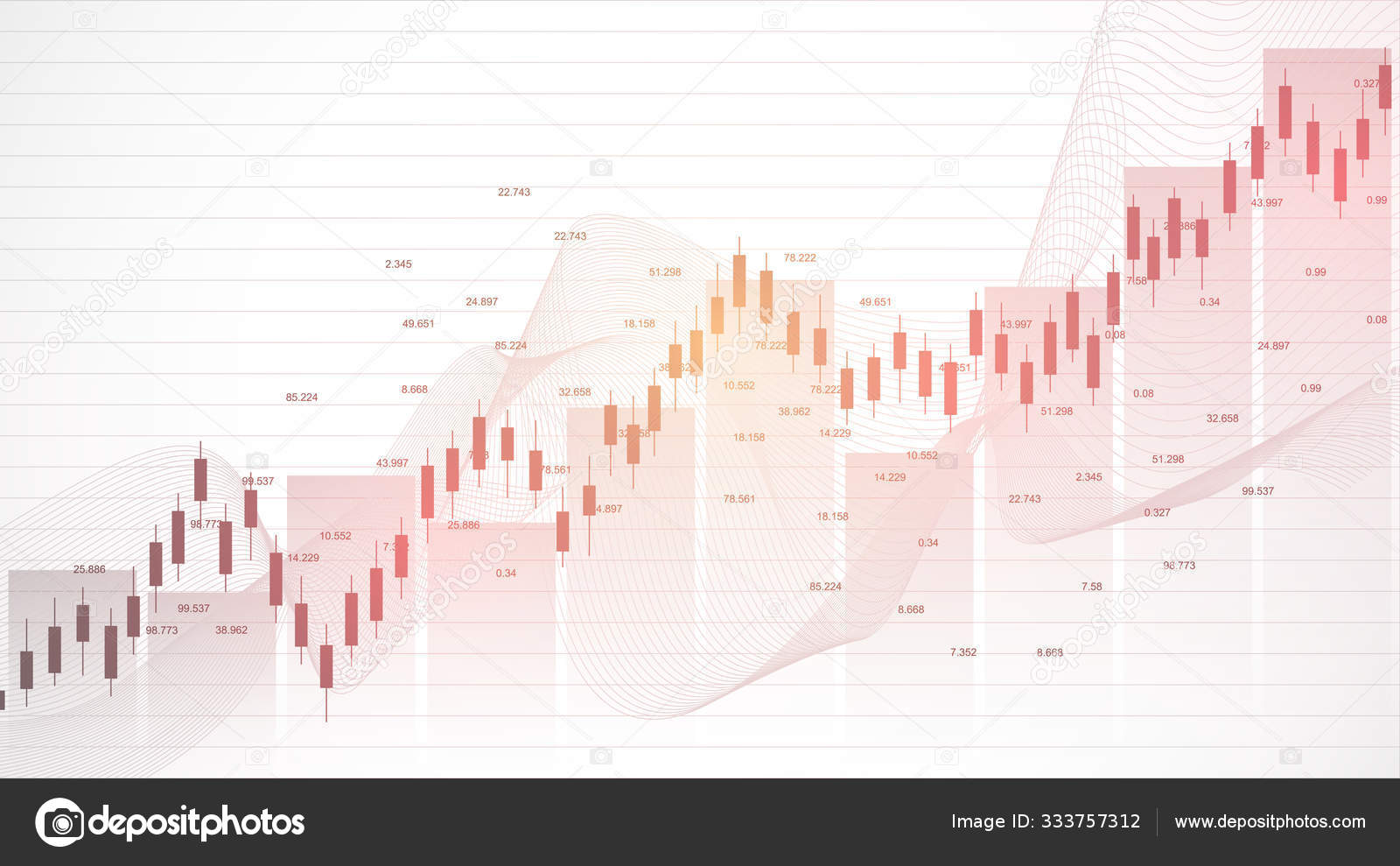 Stock market graph or forex trading chart for business and financial ...