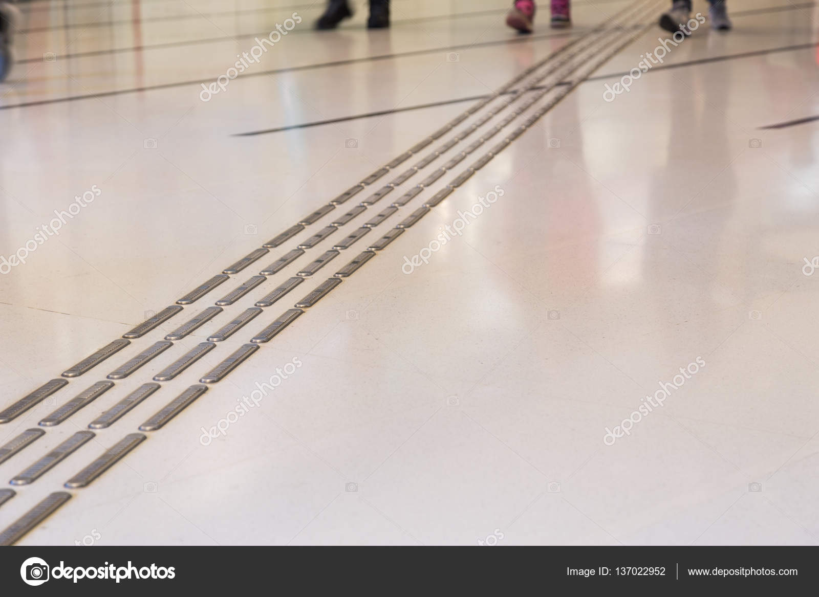 Indoor tactile paving foot path for the blind ⬇ Stock Photo, Image by ...