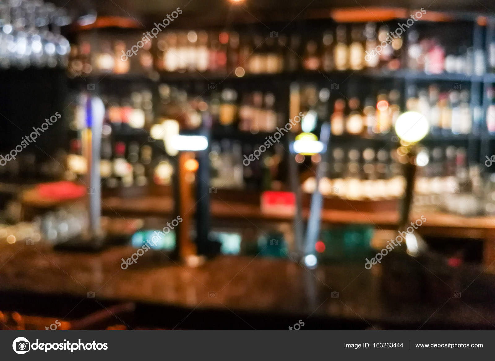 Blur vision perspective view of a drunk person in pub Stock Photo by ...