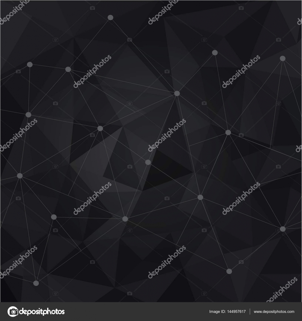 Black polygon background abstract background vector Stock Vector Image ...