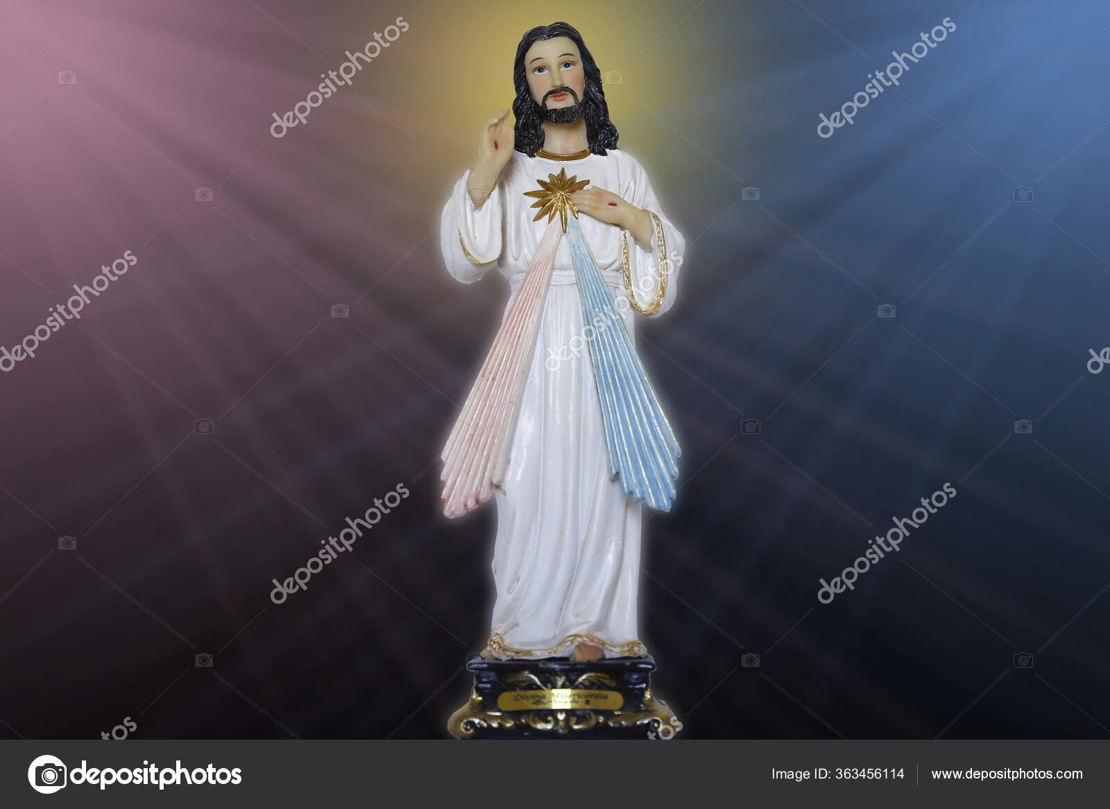 Statue Representing Merciful Jesus Christ Divine Mercy Catholic Symbol ...
