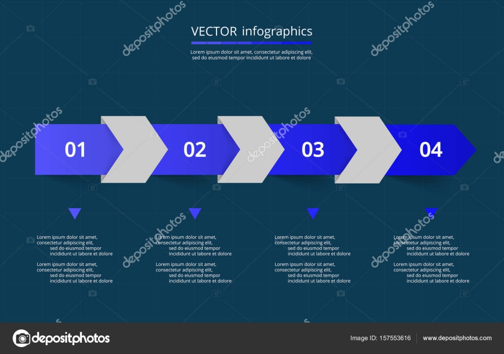 Step by step infographic. Stock Vector by ©Rose-Mary 157553616