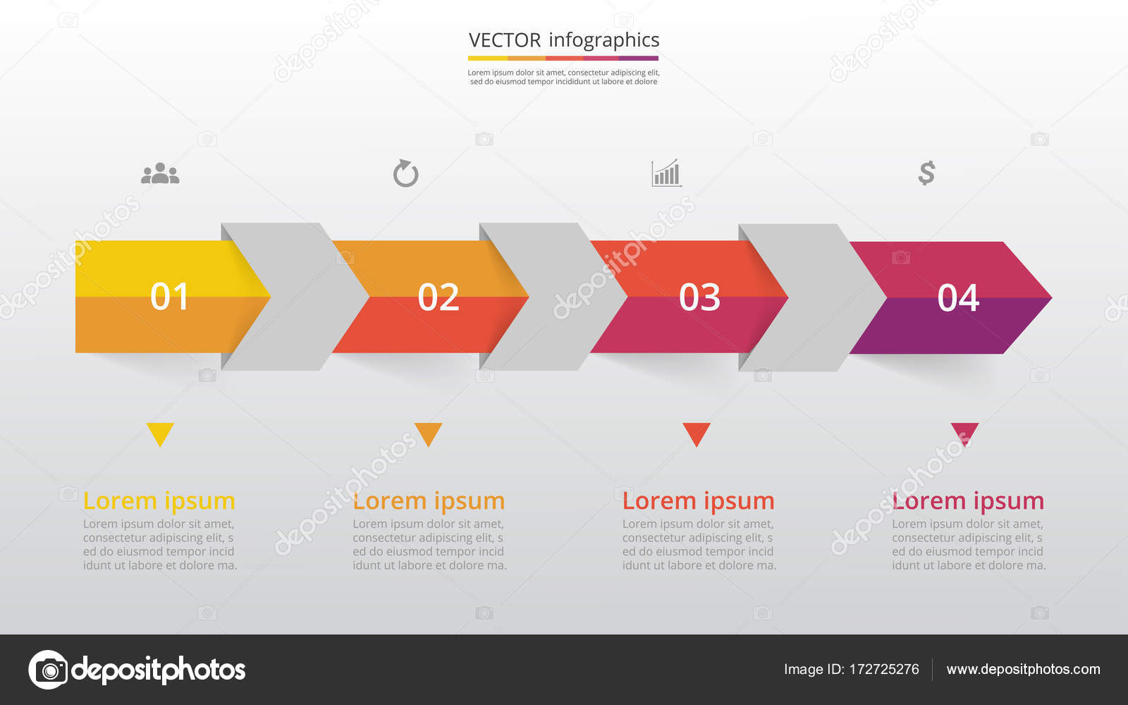 Step by step infographic. Stock Vector by ©Rose-Mary 172725276