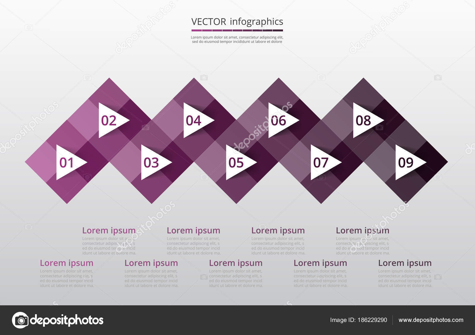 Step by step infographic. Stock Vector by ©Rose-Mary 186229290