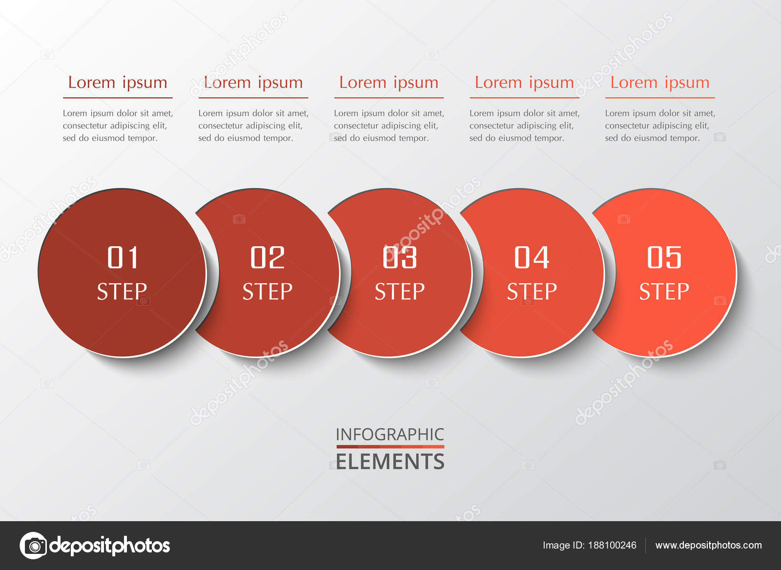 Step by step infographic. Stock Vector by ©Rose-Mary 188100246