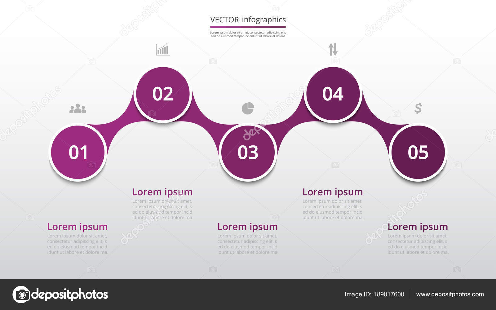 Step by step infographic. Stock Vector by ©Rose-Mary 189017600