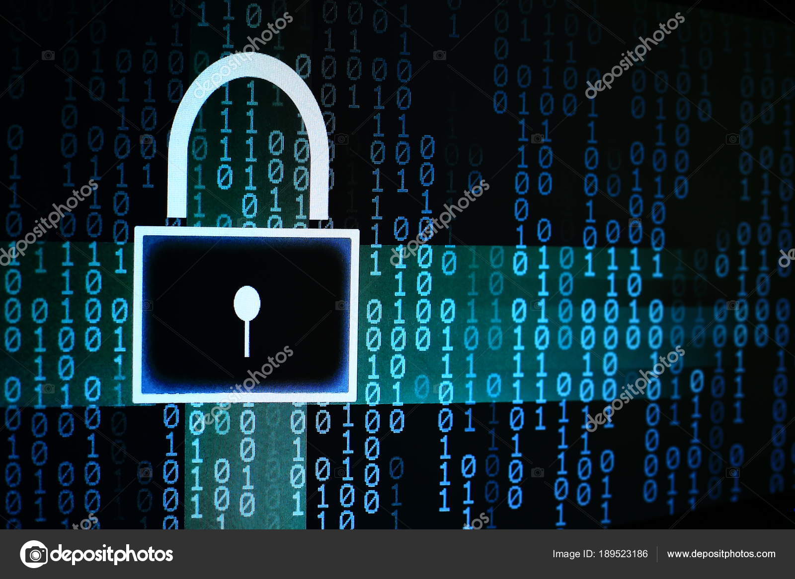 Data Safety Internet Security Concepts Binary Code Numbers Padlock Icon Stock Photo by ©suebsiri ...