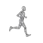 Beautiful sports Boy doing exercises line art drawing, Vector Il Stock ...