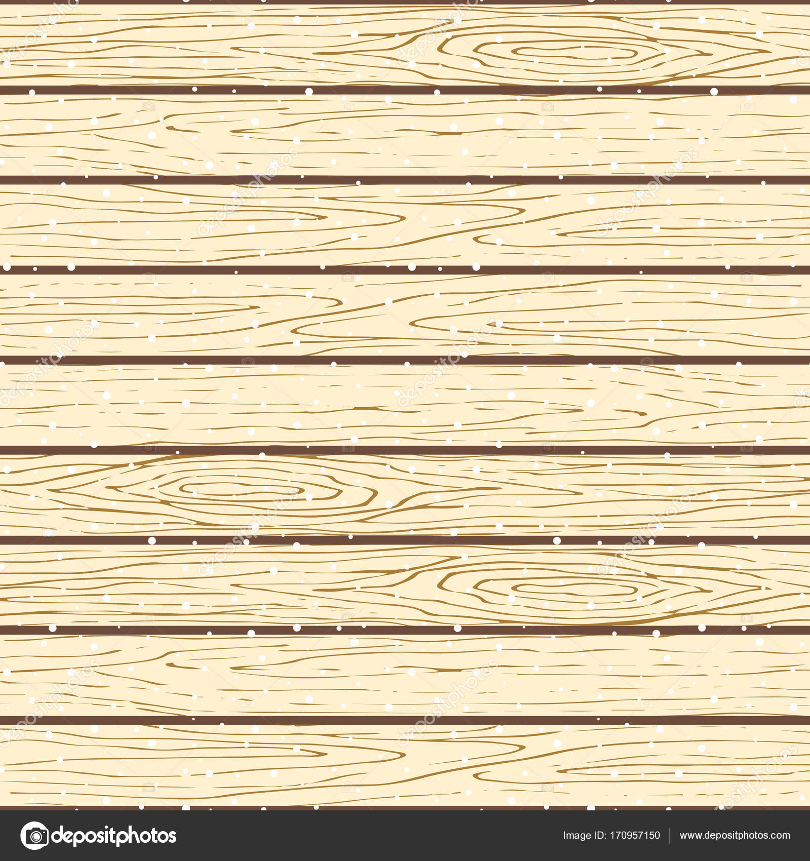 Seamless wood planks pattern. Tree bark texture vector snowy background ...