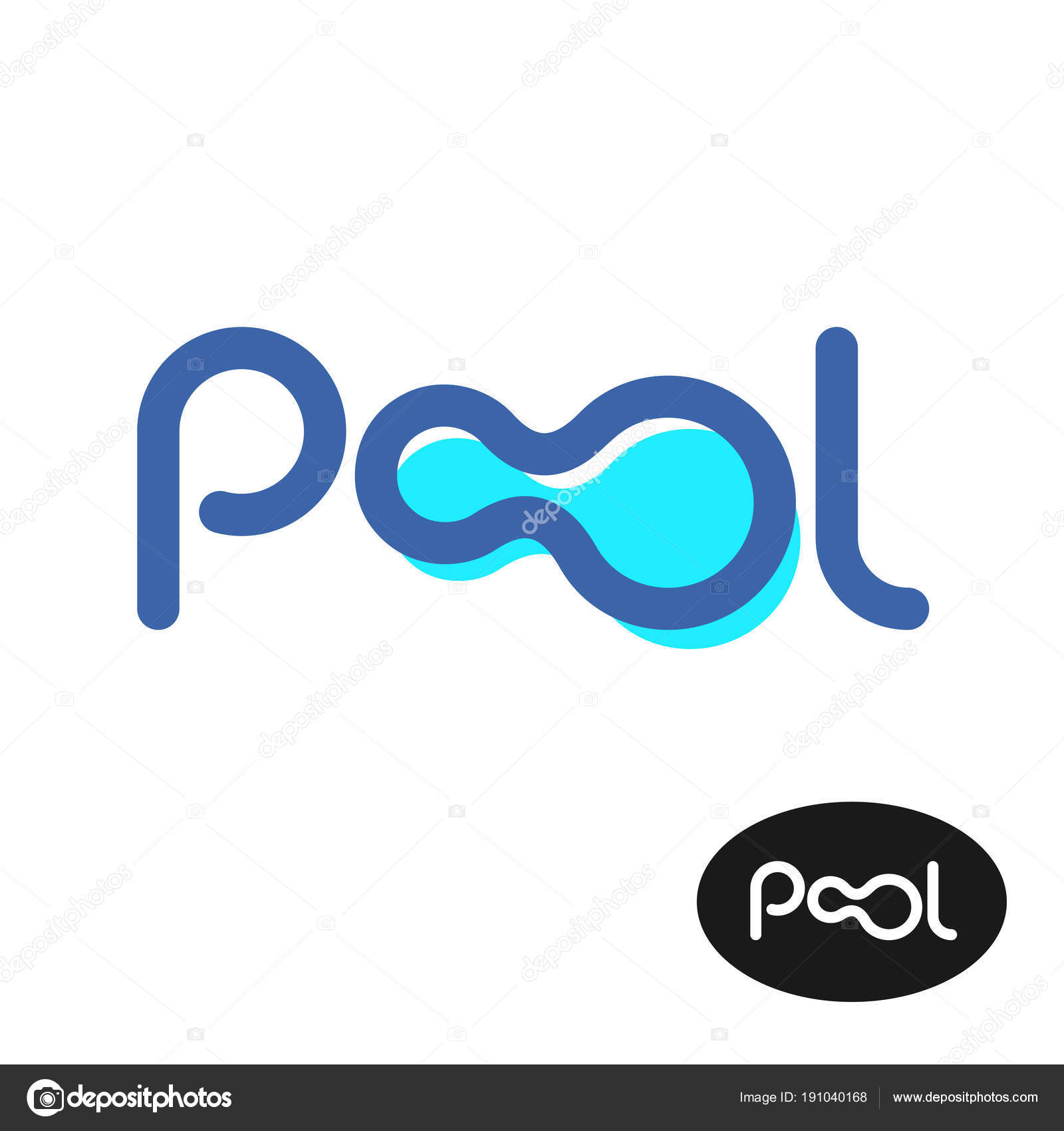 Pool word logo. Pool letters sign. Stock Vector Image by ©Kilroy #191040168