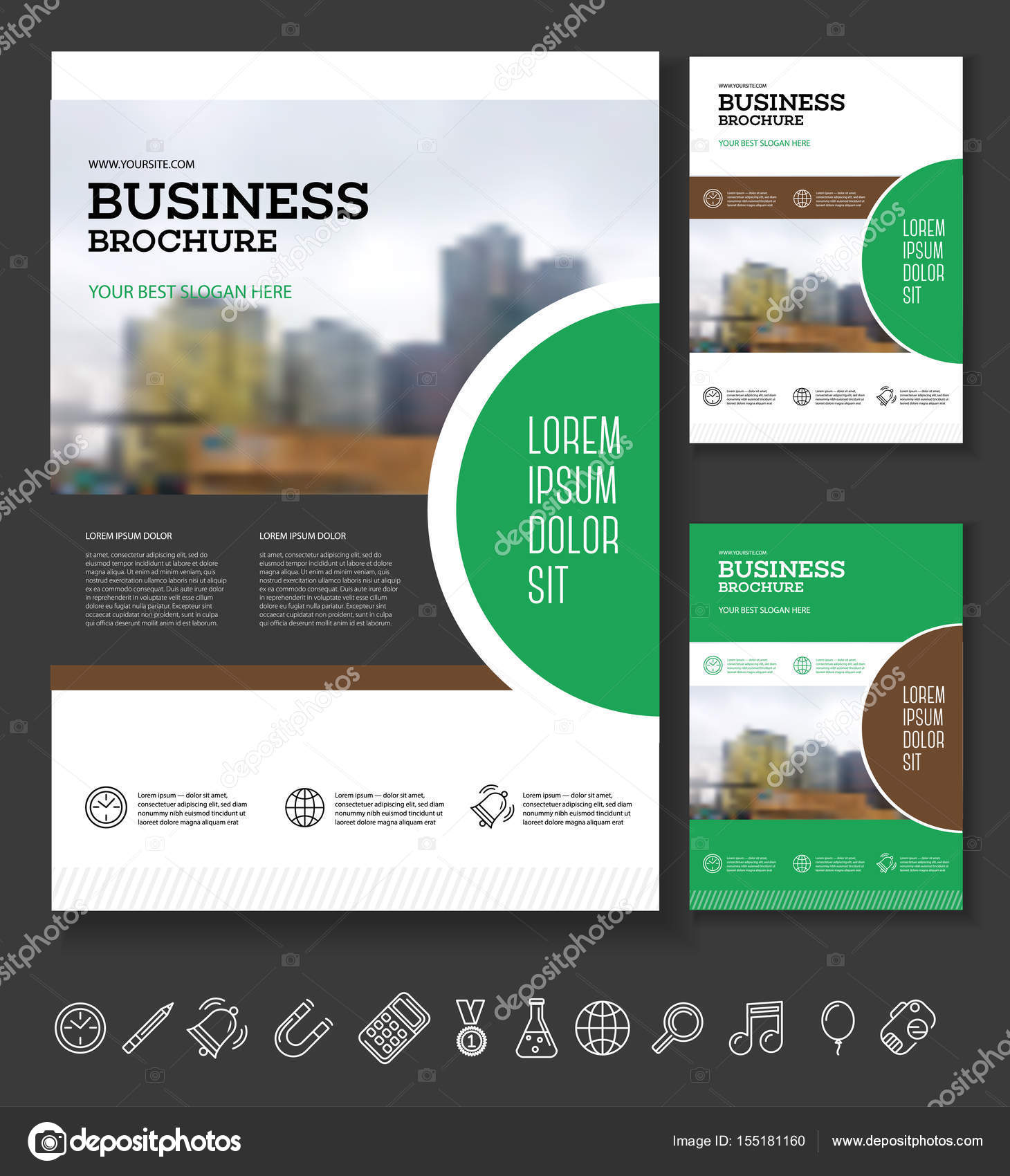 Plantilla de diseño de folleto moderno Vector de stock #155181160 de ...