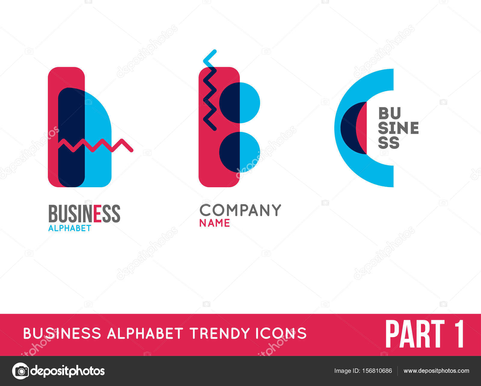 Trendy alphabet icon set ⬇ Vector Image by © alejik | Vector Stock ...