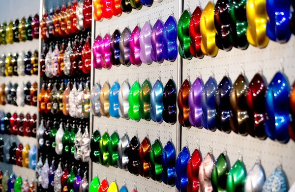 Car metallic paint samples, stand with examples of glowing color Stock ...