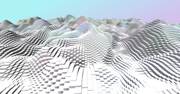 Abstract Grid Shape Landscape Background Rendering — Stock Video ...