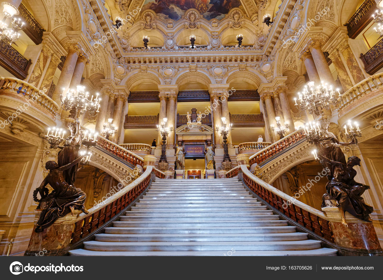 The Palais Garnier, Opera of Paris, interiors and details — Stock ...