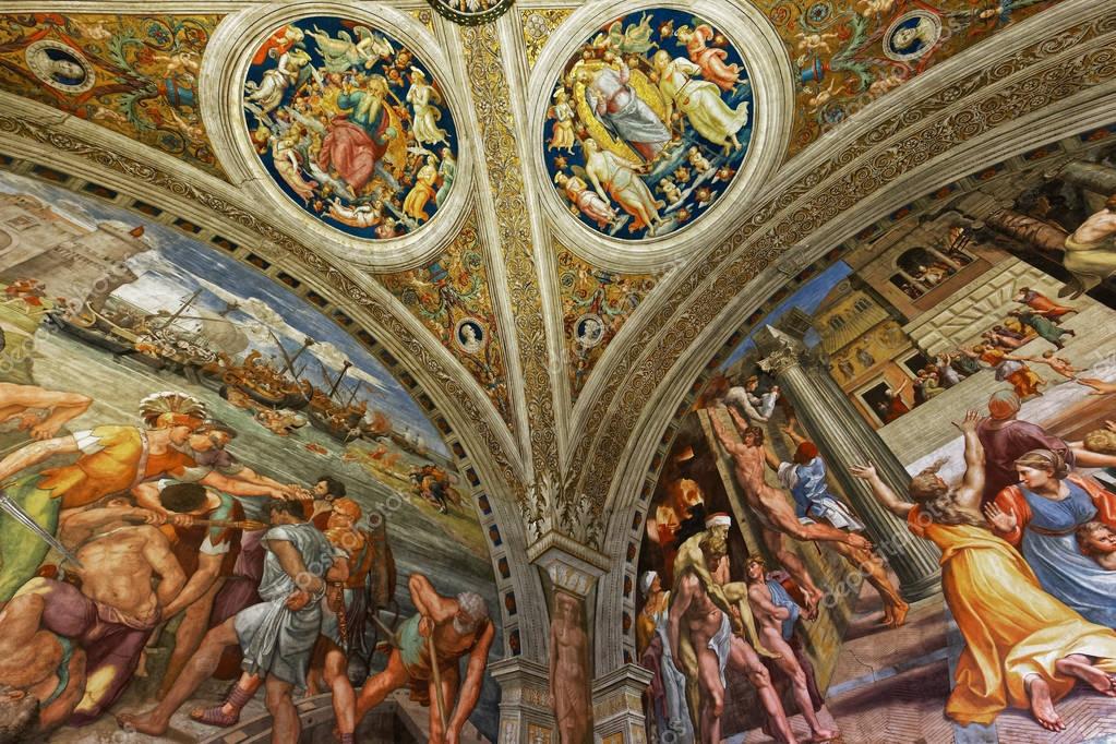 Interiors of Raphael rooms, Vatican museum, Vatican – Stock Editorial ...