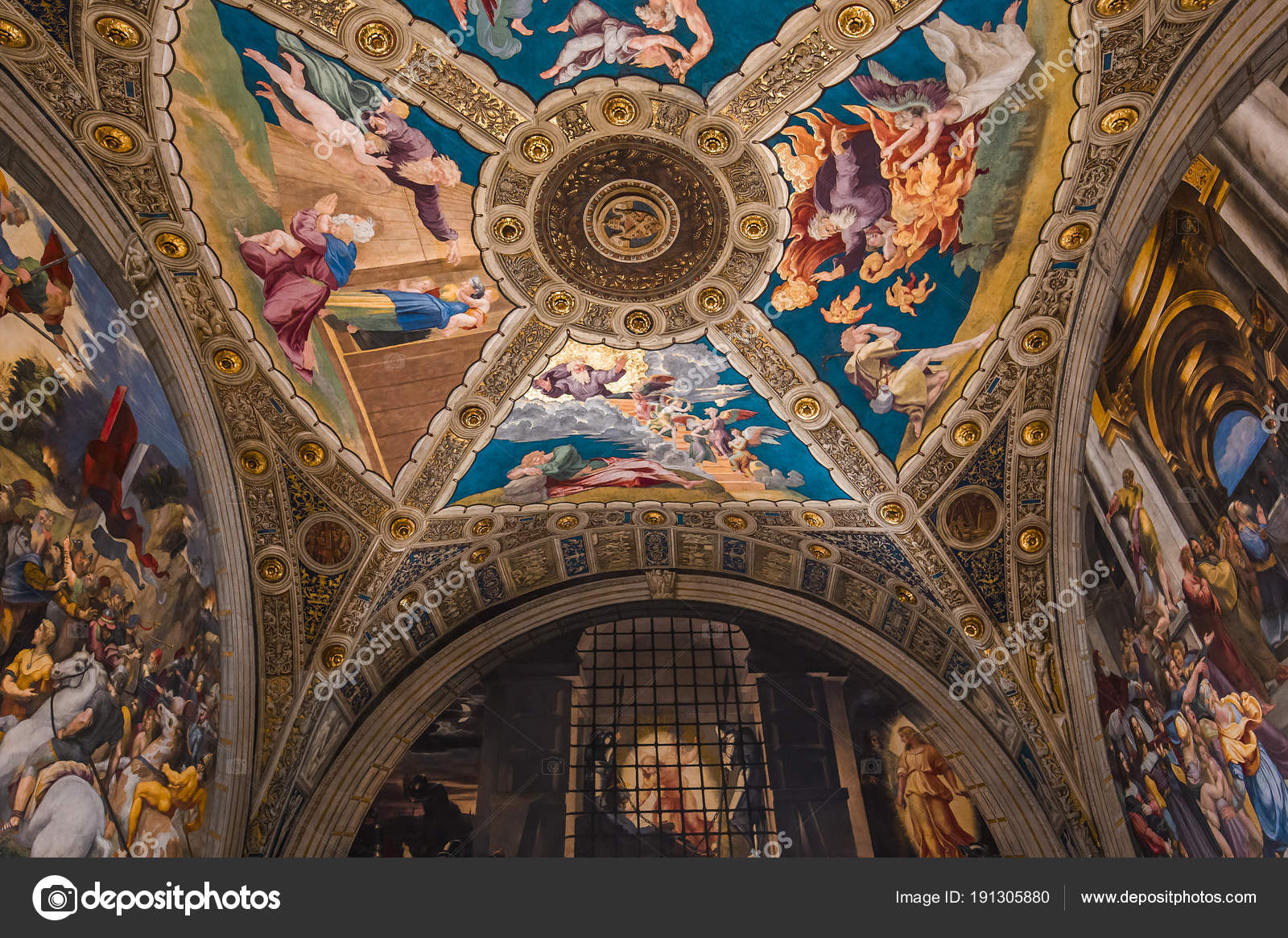 Interiors of Raphael rooms, Vatican museum, Vatican – Stock Editorial ...