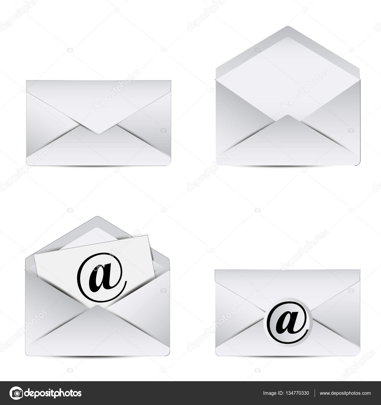 Letter. Set of White letter icon Stock Vector by ©VectorPart 134770330