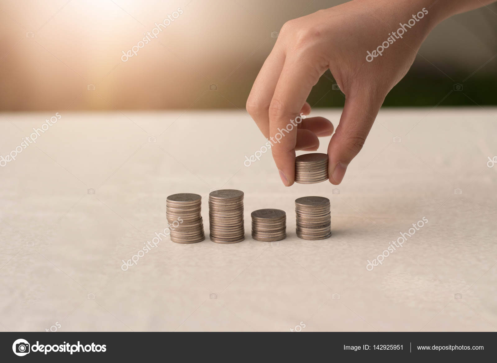 Hand throwing coin — Stock Photo © princerko #142925951
