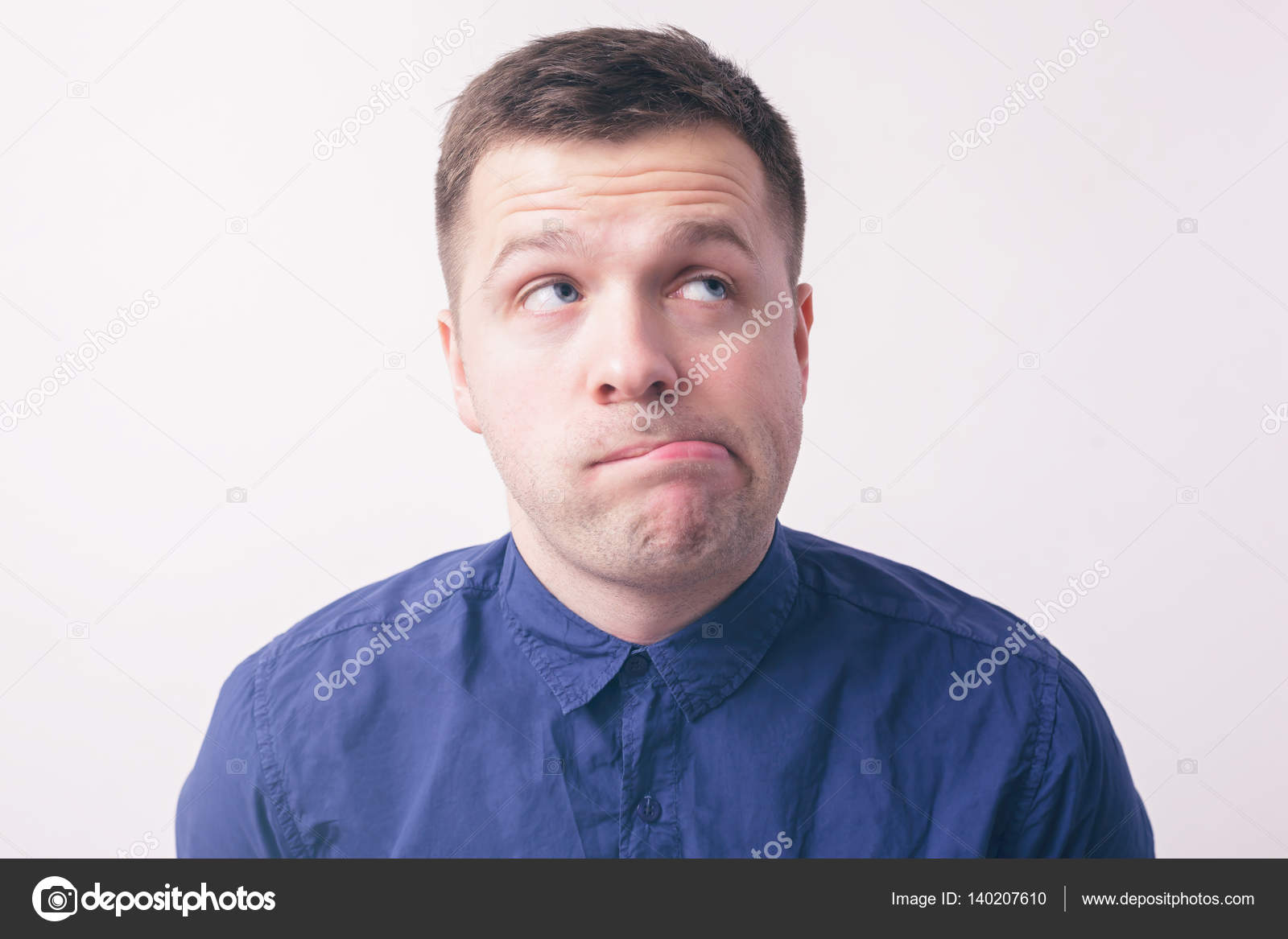 Unsure expression on caucasian man's face — Stock Photo © Koldunova ...