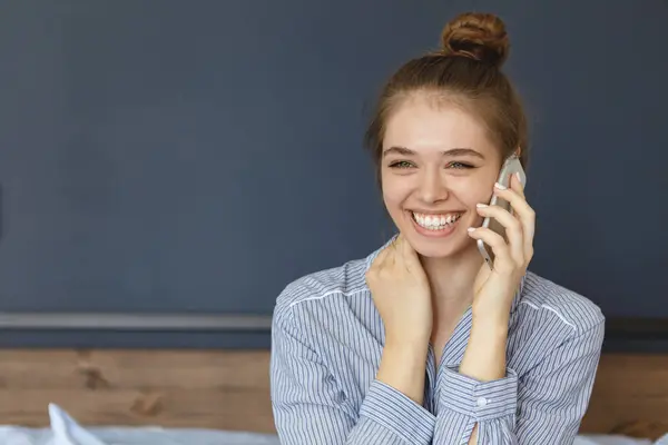 female communicating over phone - Stock Image - Everypixel